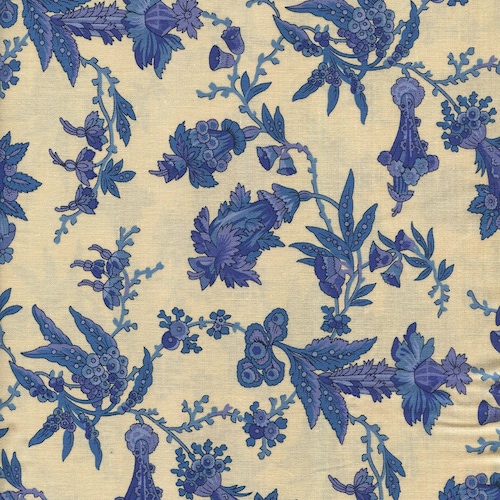 Dutch Heritage Feline in China Blue Reproduction Fabric by - Etsy