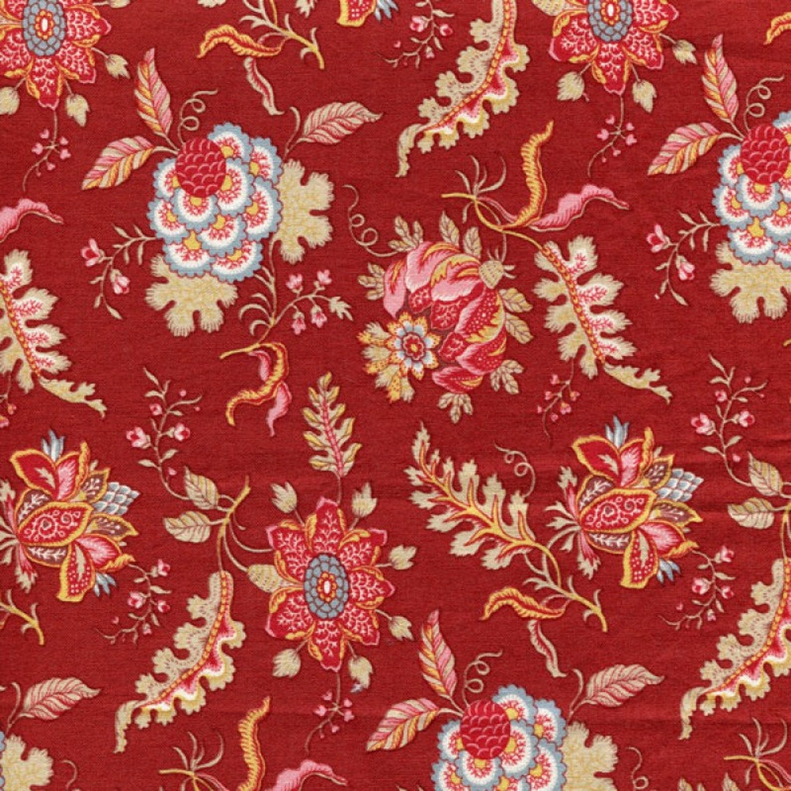 Dutch Heritage Red Pomegranate reproduction fabric by Petra | Etsy