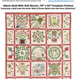 Album Quilt With Half Blocks Complete Pattern - Etsy