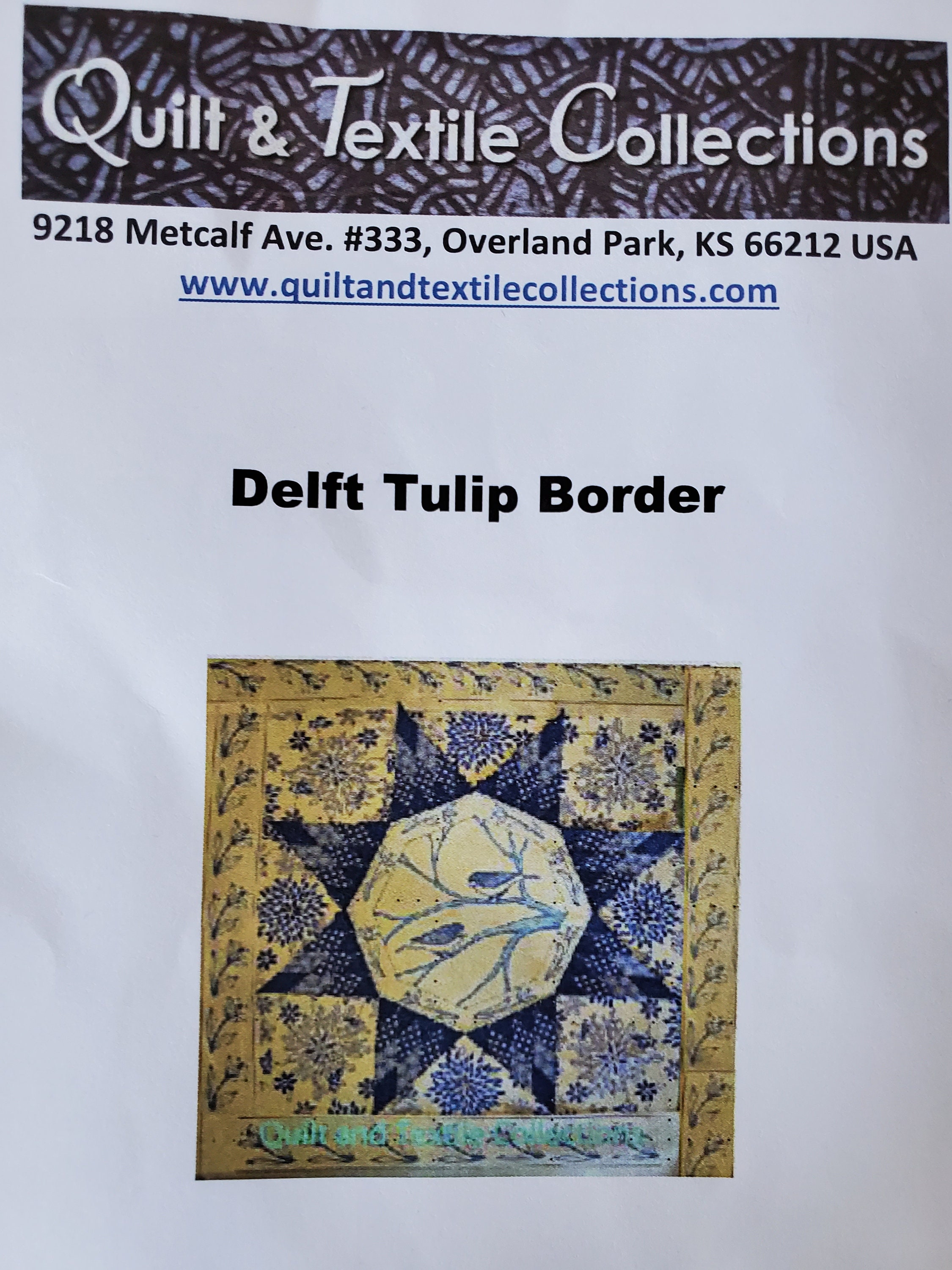 Delft Tulip Border Hand Painted by Lori Lee Triplett for QTC - Etsy