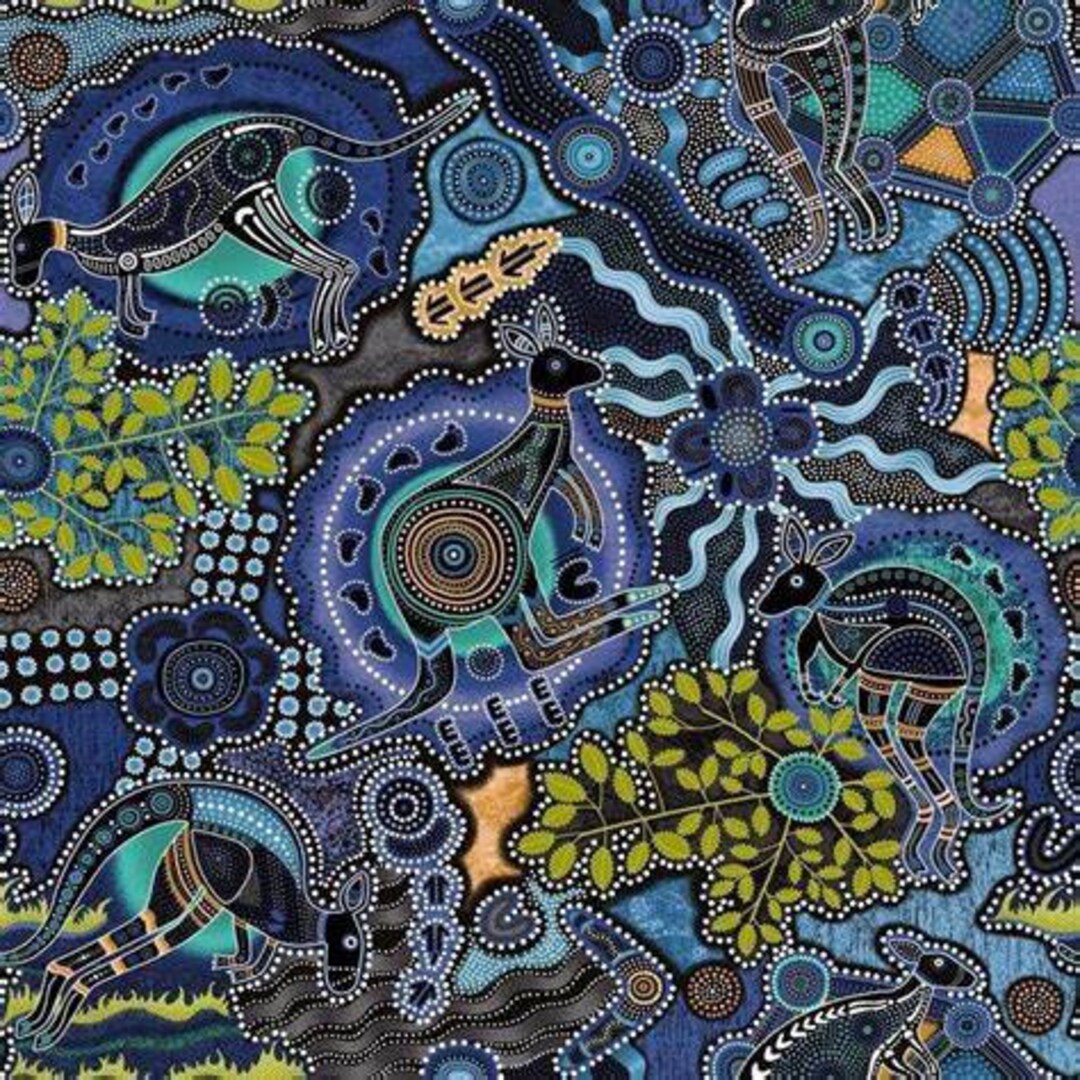 Kangaroo Blue Walkabout 2 by Paintbrush Studios - Etsy