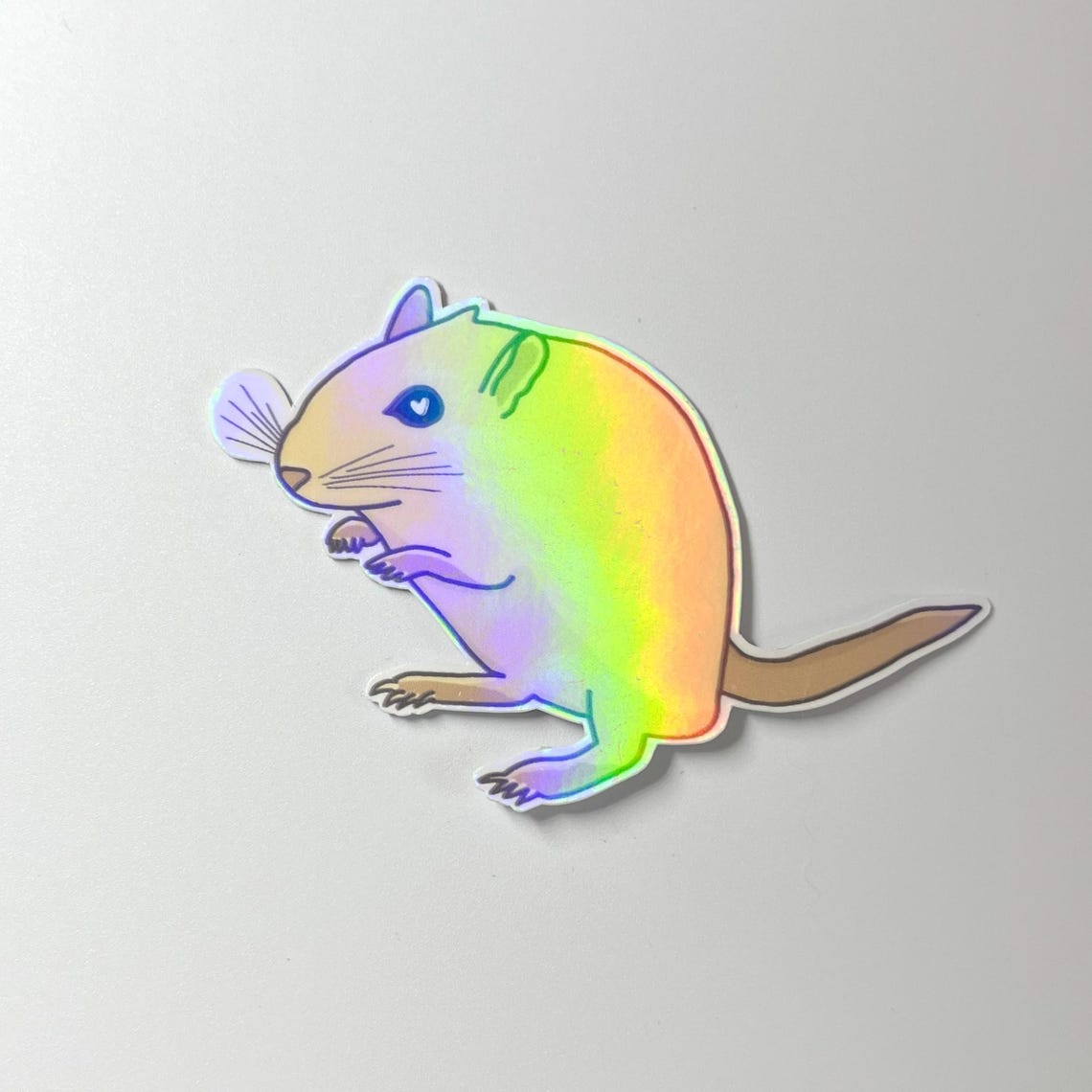 Cute Tan Gerbil Sticker. Paper Vinyl Laminate. Small Animal Pet Sticker ...