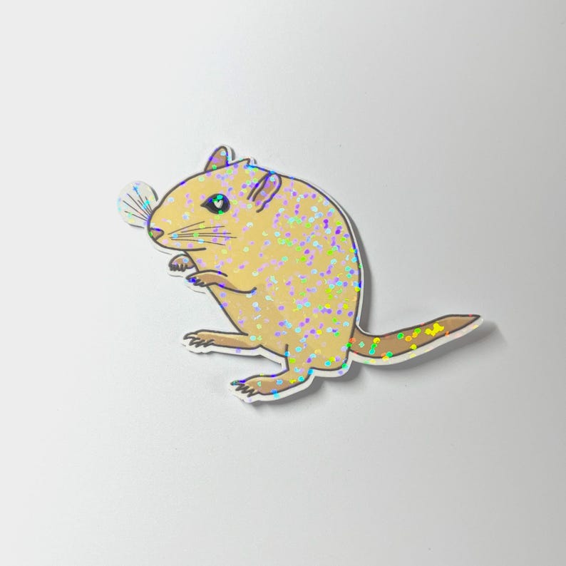 Tan Gerbil Sticker, Waterproof Vinyl, Planner Scrapbook Decal - Etsy