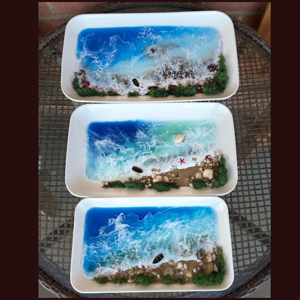 Ceramics Waves Plate - Etsy