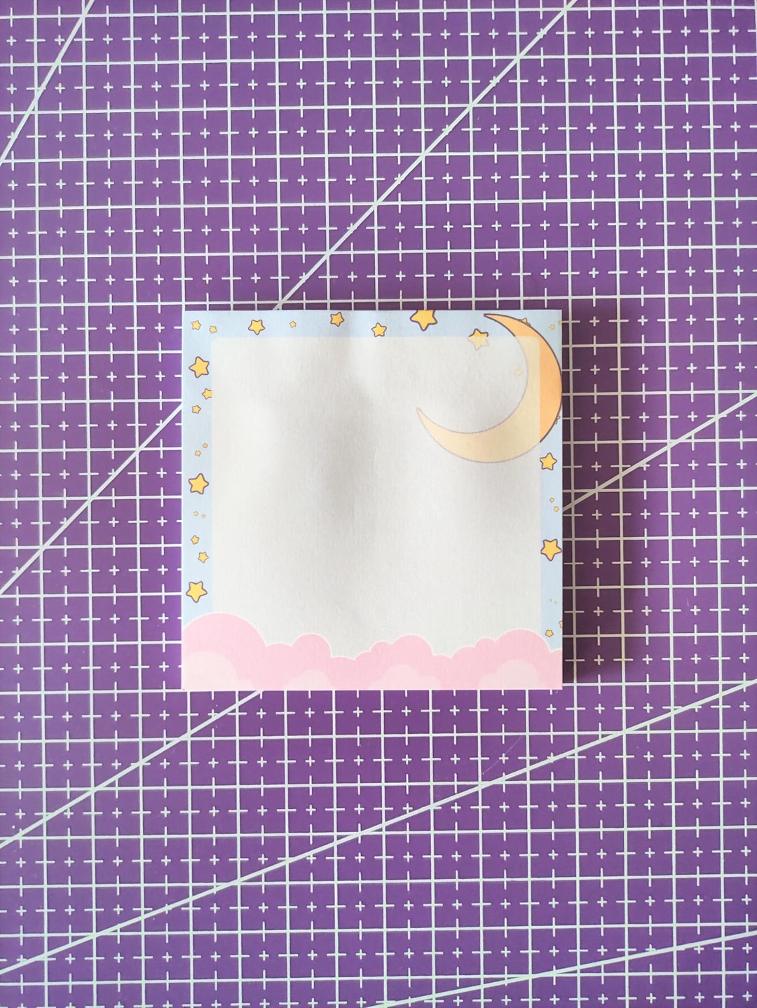 Pastel Moon and Stars Sticky Notes, Cute Celestial Stationery, Kawaii ...
