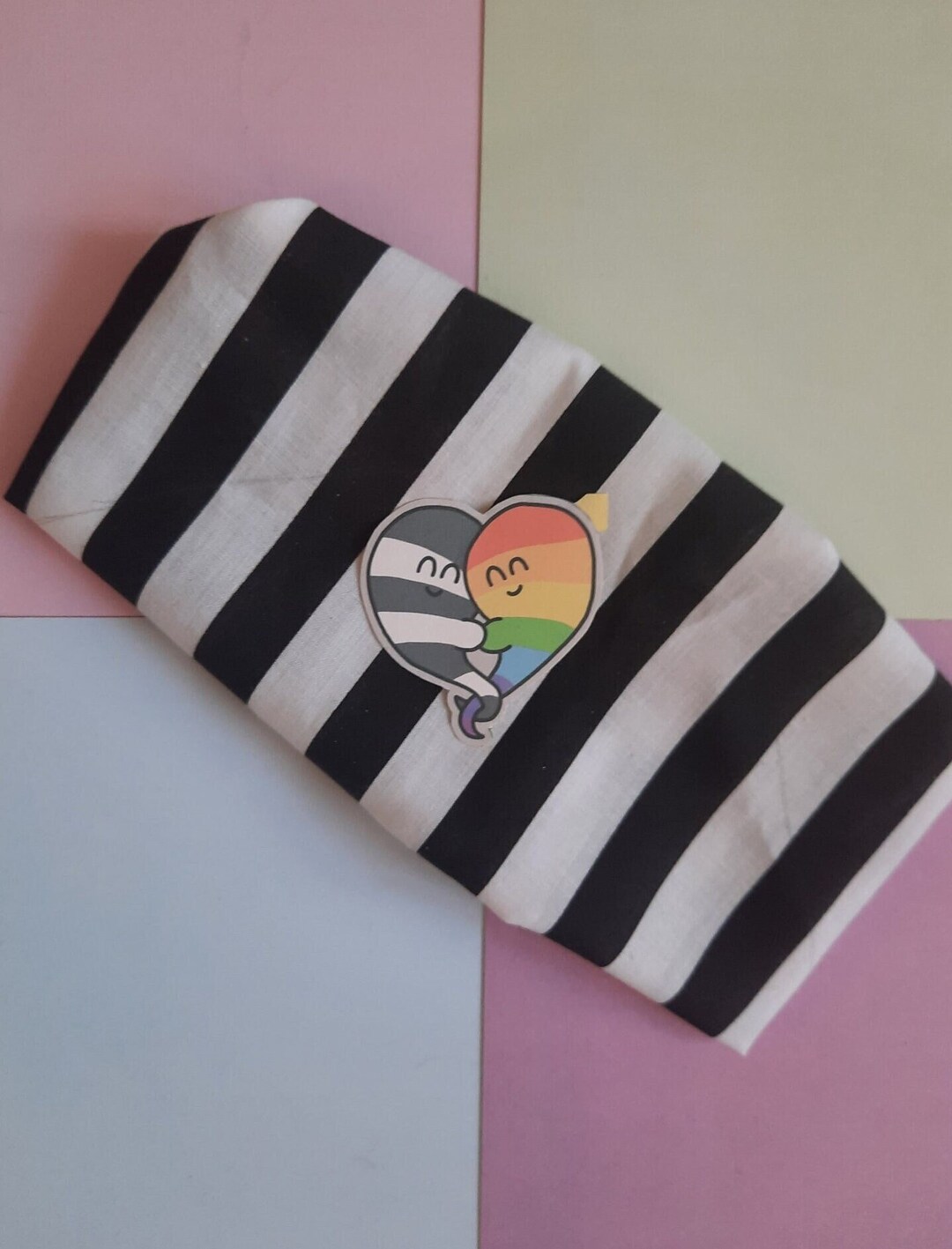 Ally Pride Flag, Small LGBTQIA Sticker, Matte Paper Decal, Cute Ghost ...