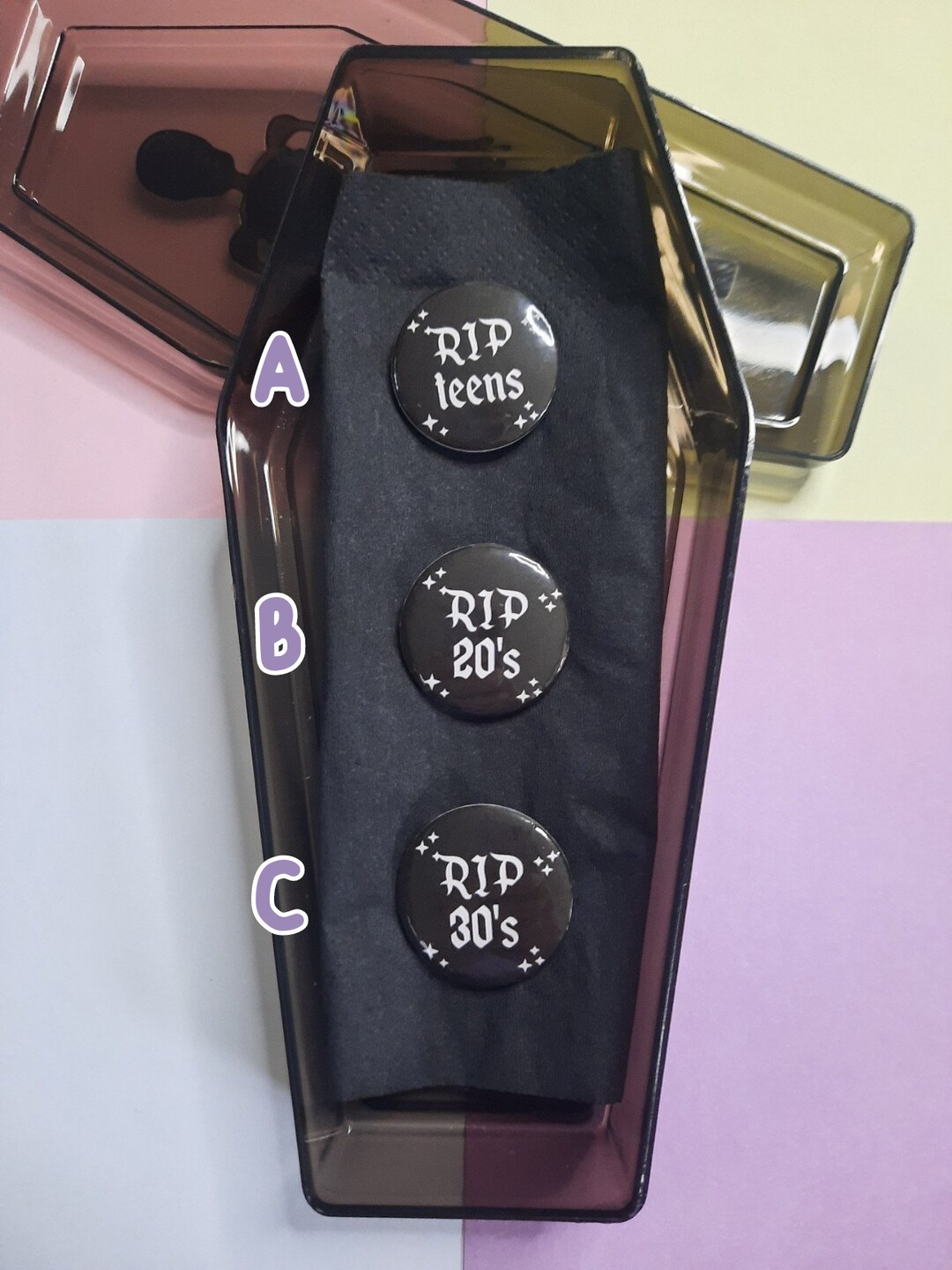 RIP Birthday Badge BUNDLE, Collection of 6, Celebration Party Gifts ...