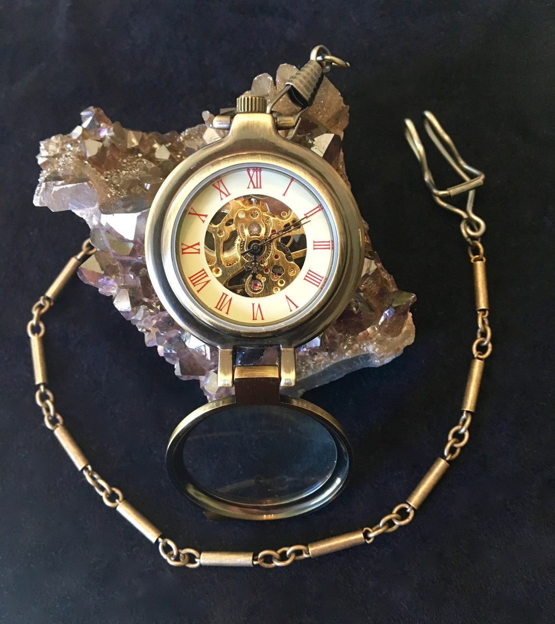 Compass Pocket Watch - Brass - Etsy
