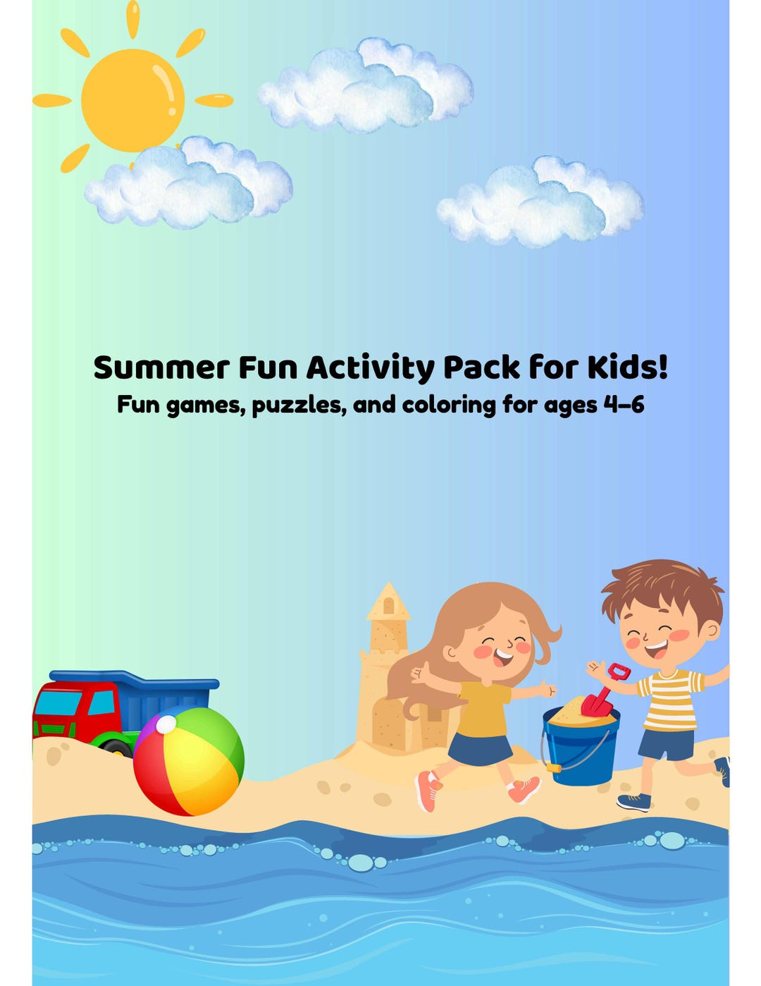 Printable Kids Activity Book | Coloring Pages, Mazes & Puzzles - Etsy