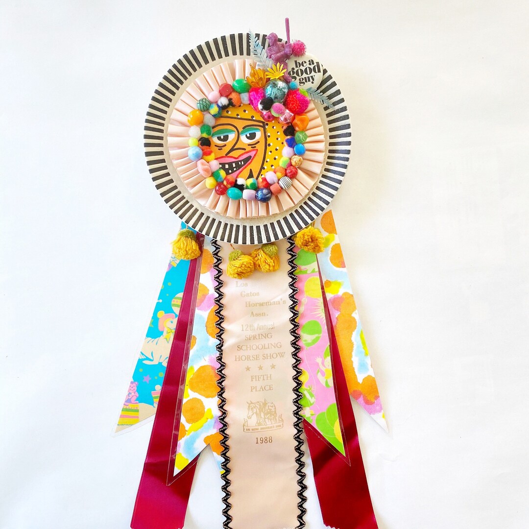 Bob Jr. Be a Good Guy Assemblage Style Prize Ribbon Rosette - Etsy