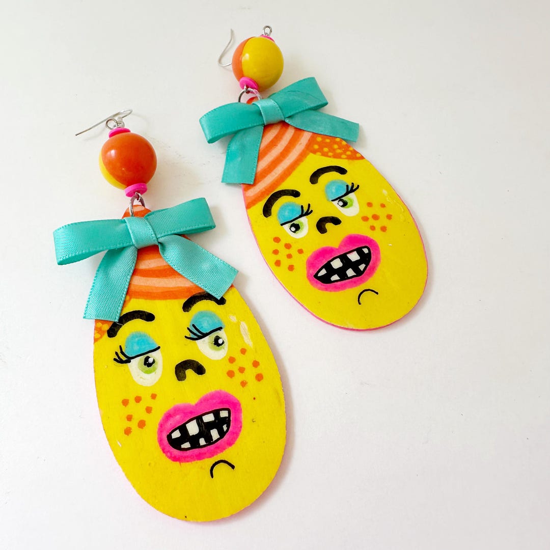 Lemon Drop Doo Dads - Hand Painted Earrings From the TWINS Collection ...