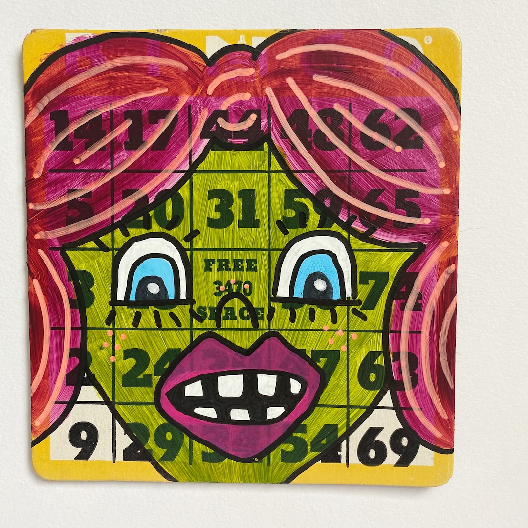 Bright Eyed and Bushy Tailed - Bingo Card Art - Etsy