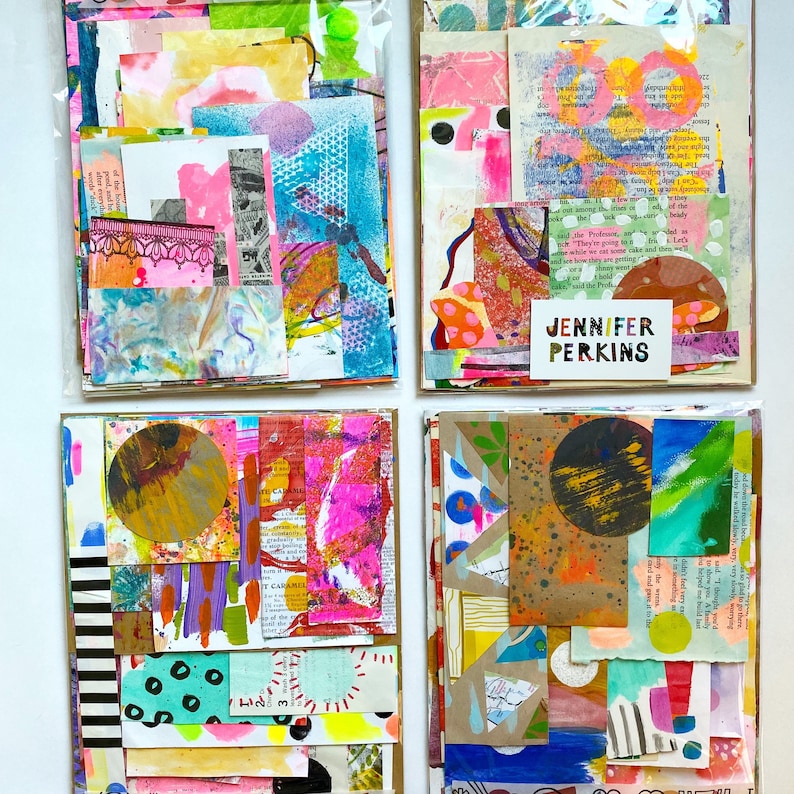 Mixed Media Hand Painted Papers - Etsy