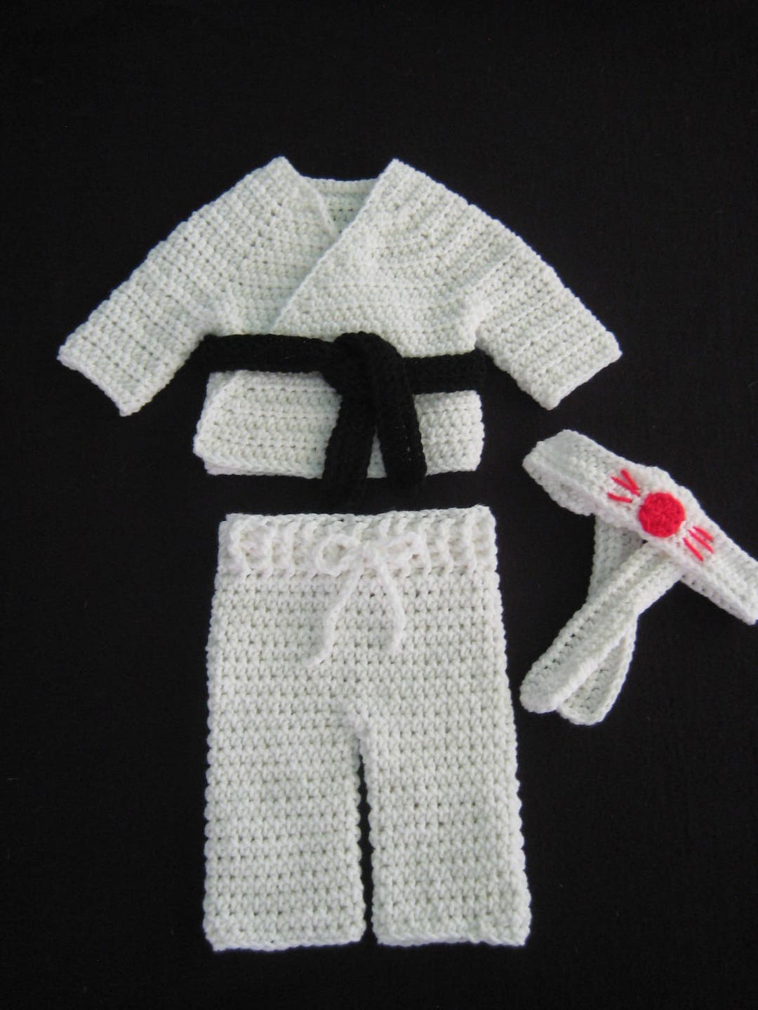 Crochet PATTERN - Karate Uniform Outfit; Ghi Martial Arts Uniform ...