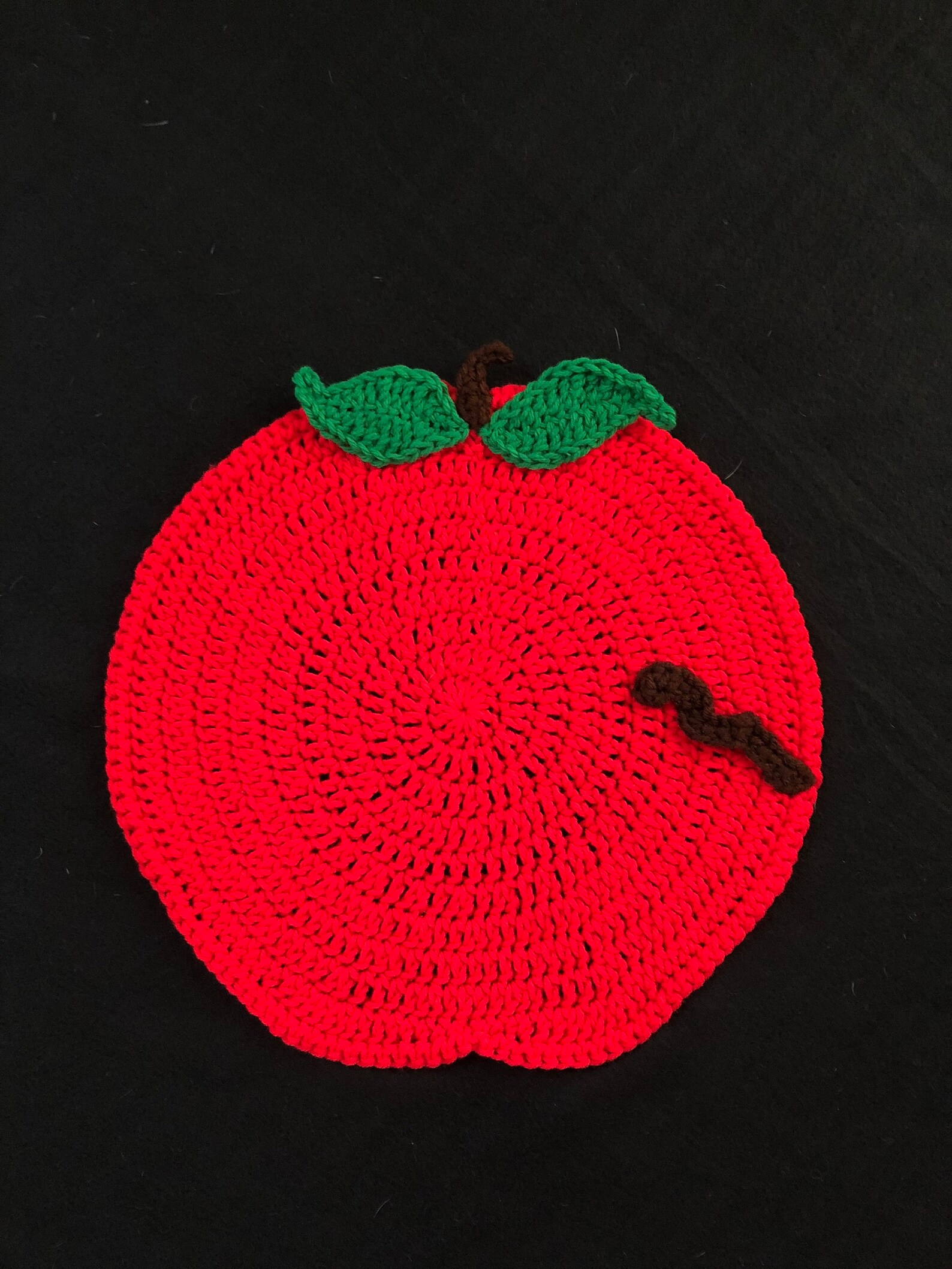 Crochet PATTERN Apple Placemat and Coaster Set Fall Apple - Etsy