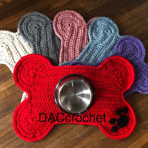 Dog Bowl Mat - Etsy