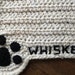 Ivory Beige Dog Mat With Paw Print, Personalized Dog Bone Food Water ...