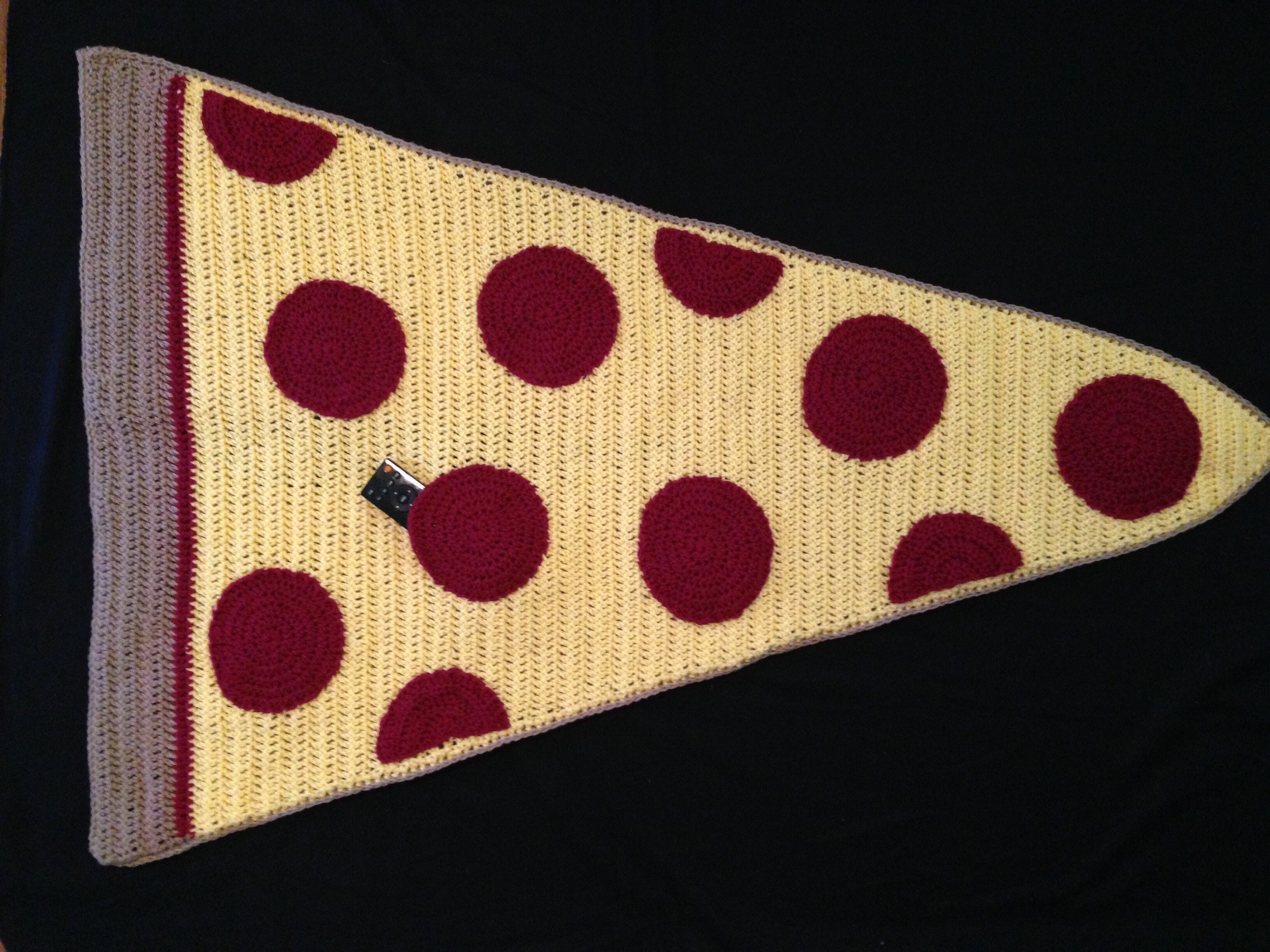 Crochet PATTERN Pepperoni Pizza Slice Blanket Pizza Afghan - Etsy Canada