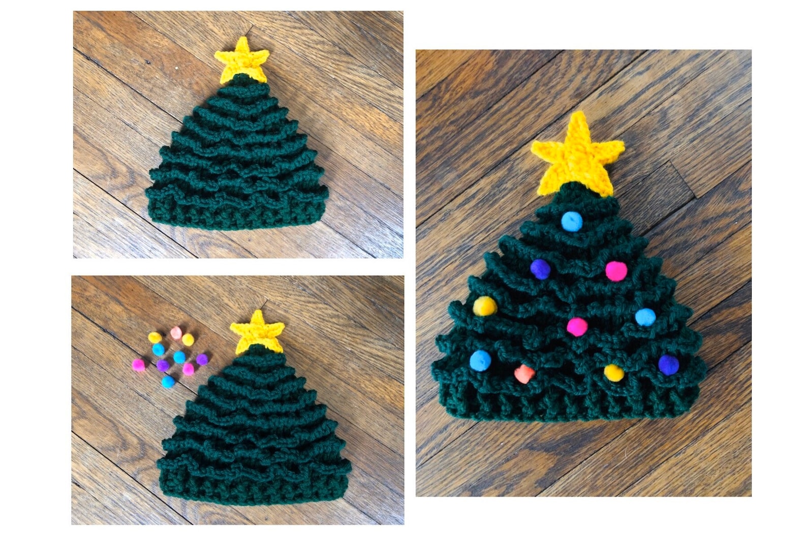 Crochet PATTERN Christmas Tree Hat Festive Holiday Xmas - Etsy
