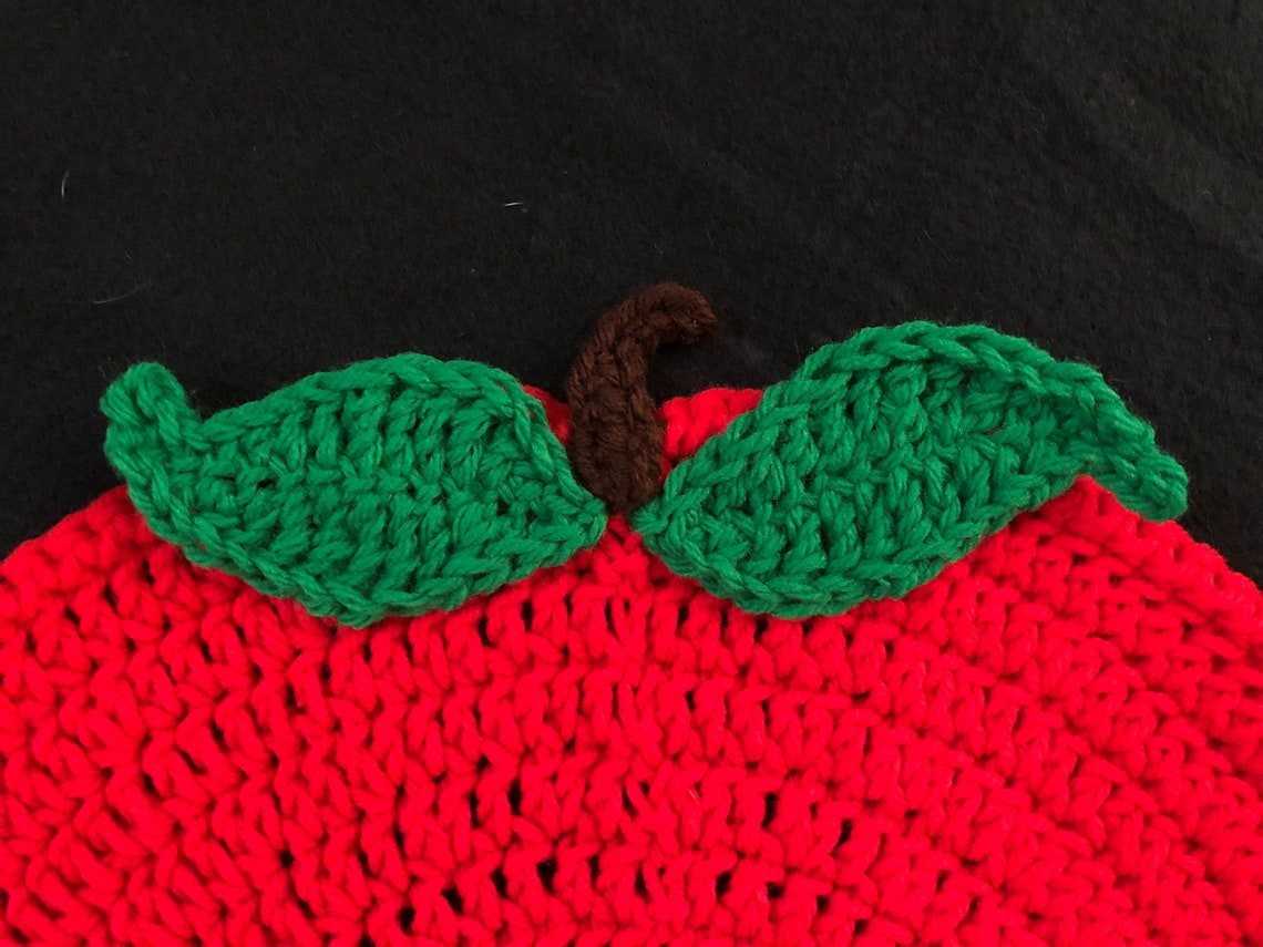Crochet PATTERN Apple Placemat and Coaster Set Fall Apple | Etsy