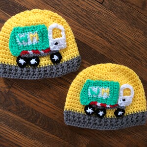Crochet PATTERN for Garbage Truck Hat; Waste Management Truck Beanie ...