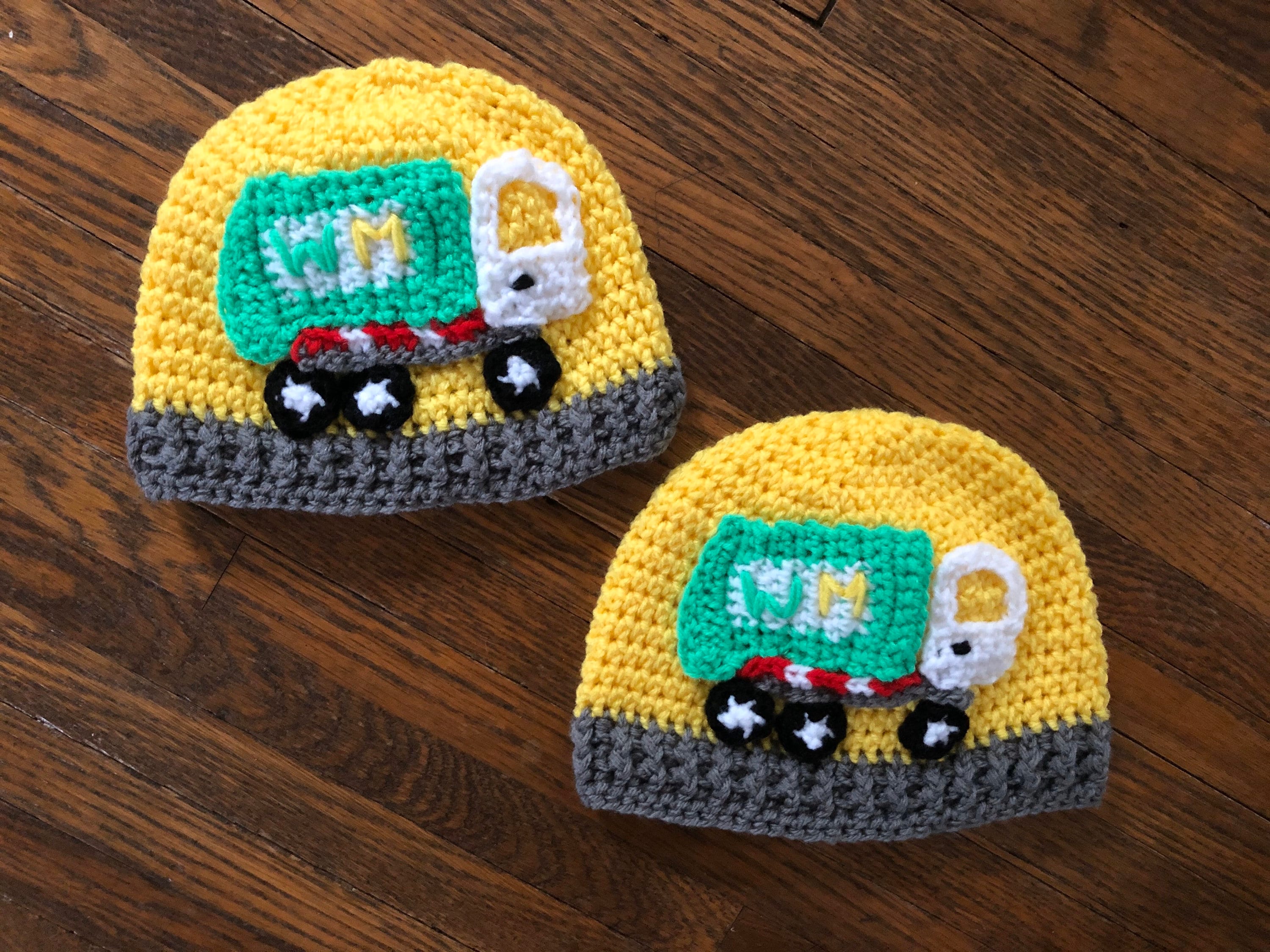 Crochet PATTERN for Garbage Truck Hat; Waste Management Truck Beanie ...