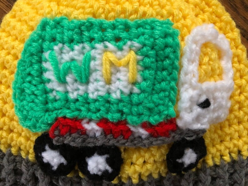 Garbage Truck Beanie Hat Yellow Waste Management Truck Hat | Etsy