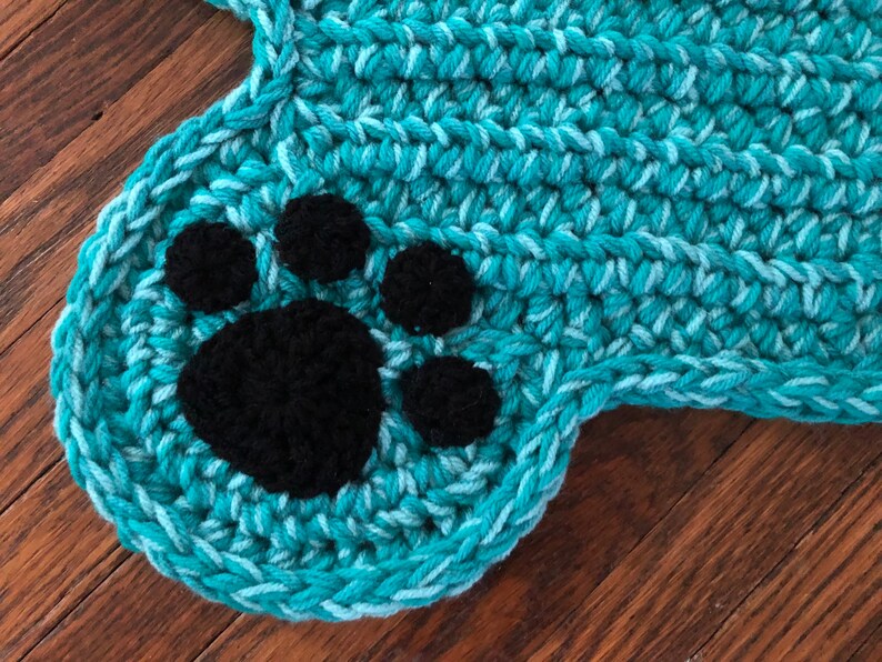 Teal Turquoise Dog Pet Mat Personalized Dog Bone Shape Mat - Etsy