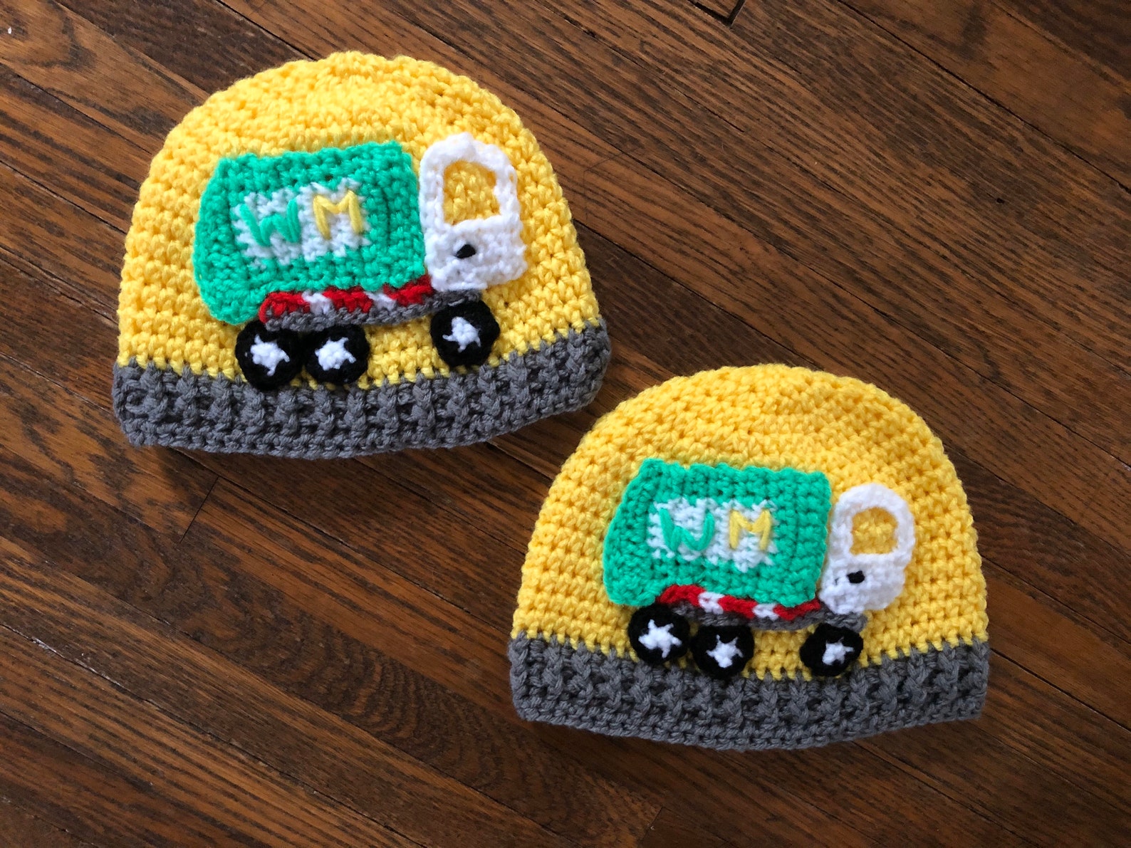 Garbage Truck Beanie Hat Yellow Waste Management Truck Hat | Etsy