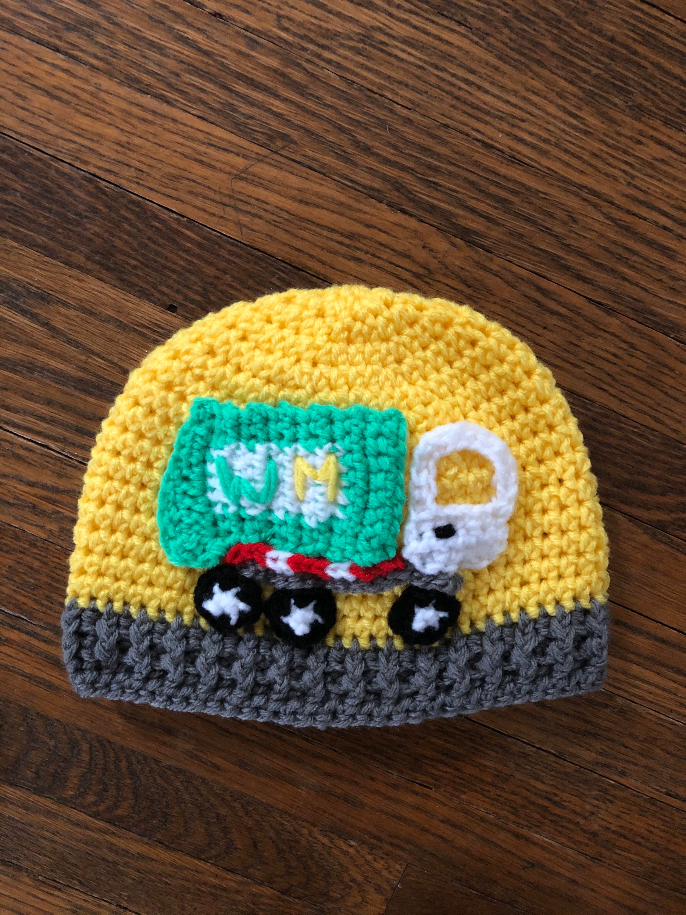 Crochet PATTERN for Garbage Truck Hat; Waste Management Truck Beanie ...
