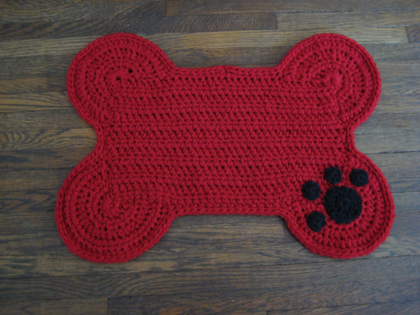 Crochet PATTERN Dog Bone Pet Placemat Dog Mat With Paw - Etsy Canada