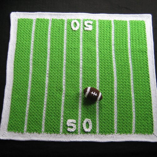 Crochet PATTERN Football Field Baby Blanket Afghan Football - Etsy