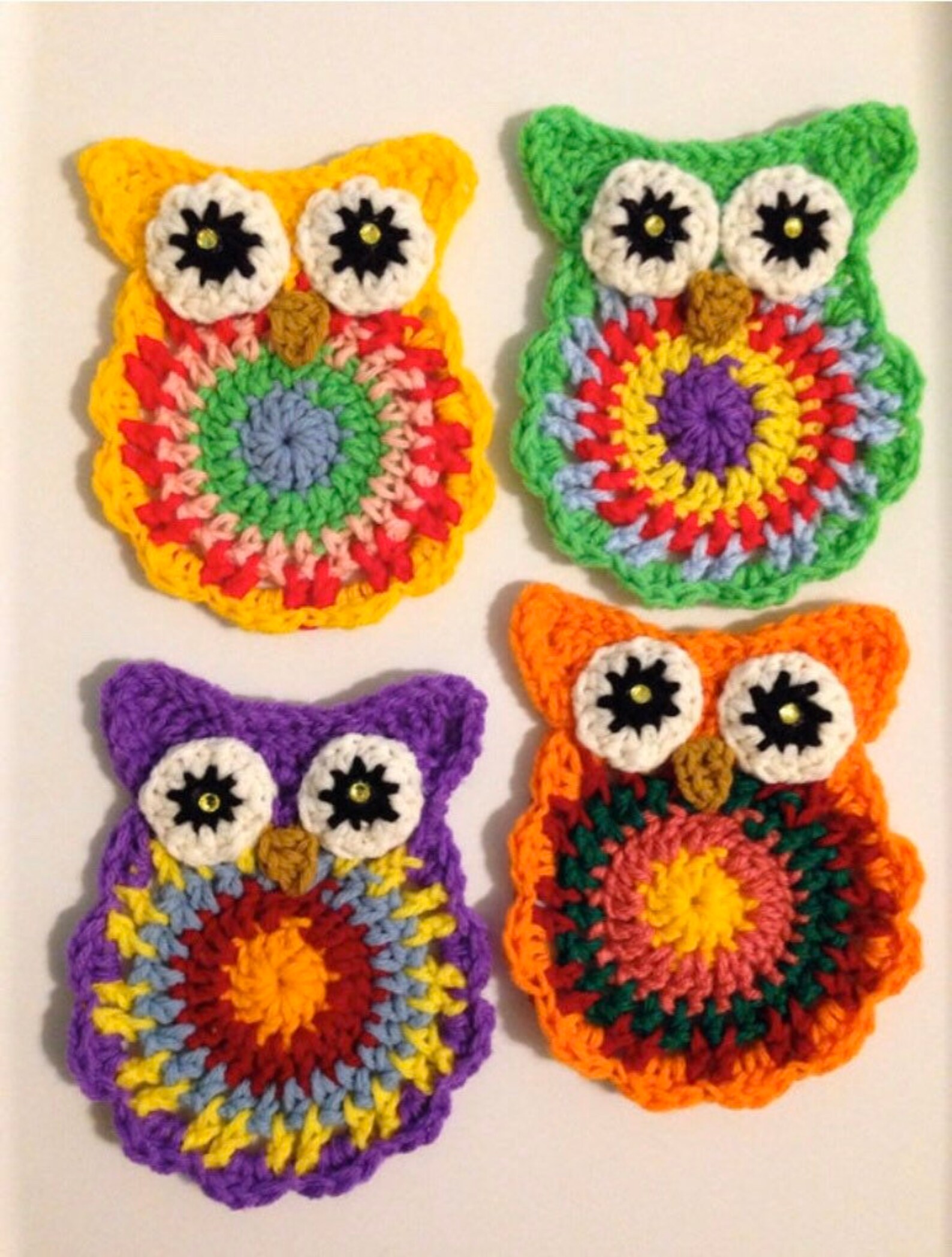 Crochet PATTERN Owl Coasters Owl Appliqué Crochet Pattern - Etsy
