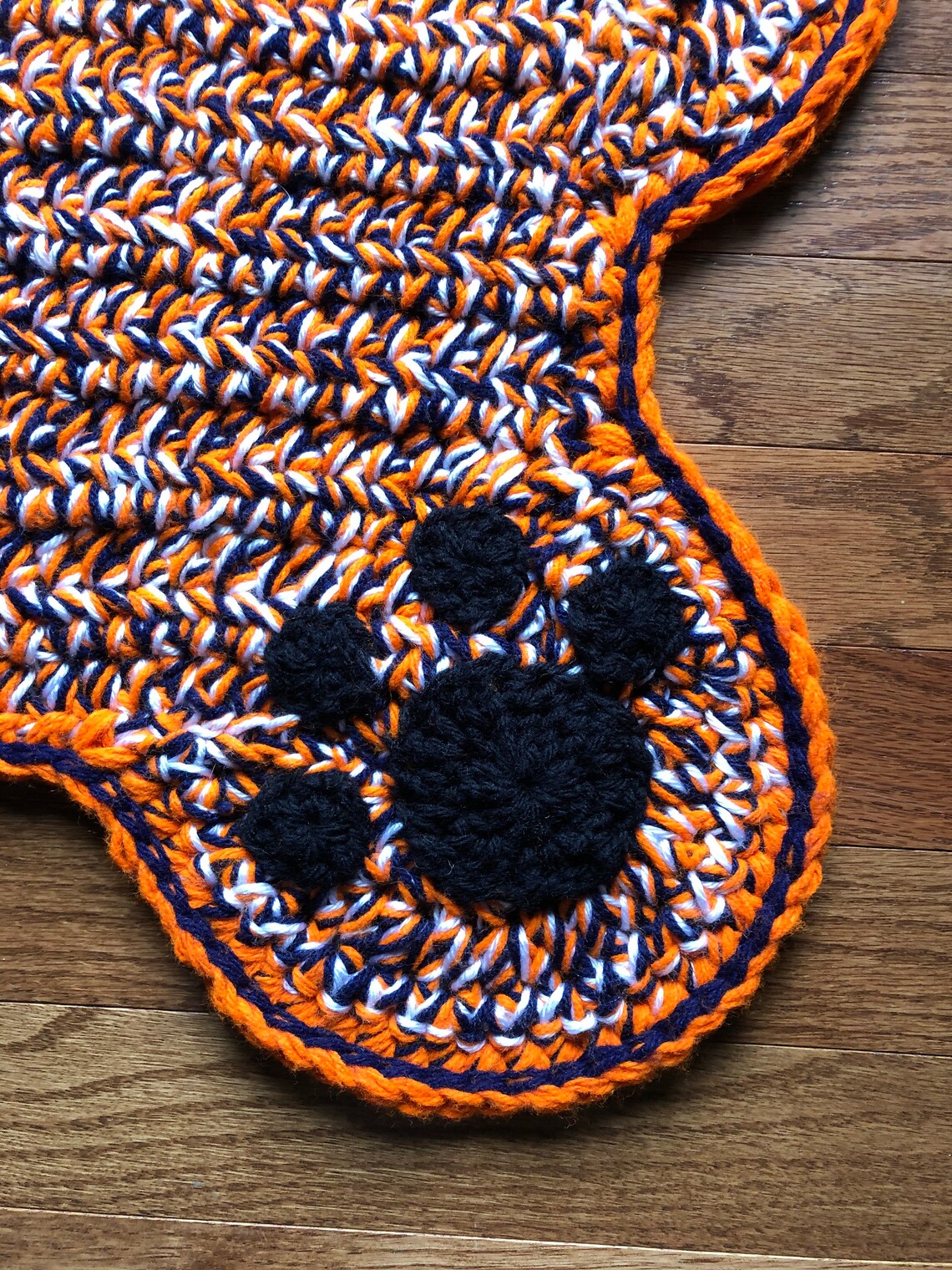 Dog Bone Mat With Paw Print Personalized Pet Food and Water - Etsy