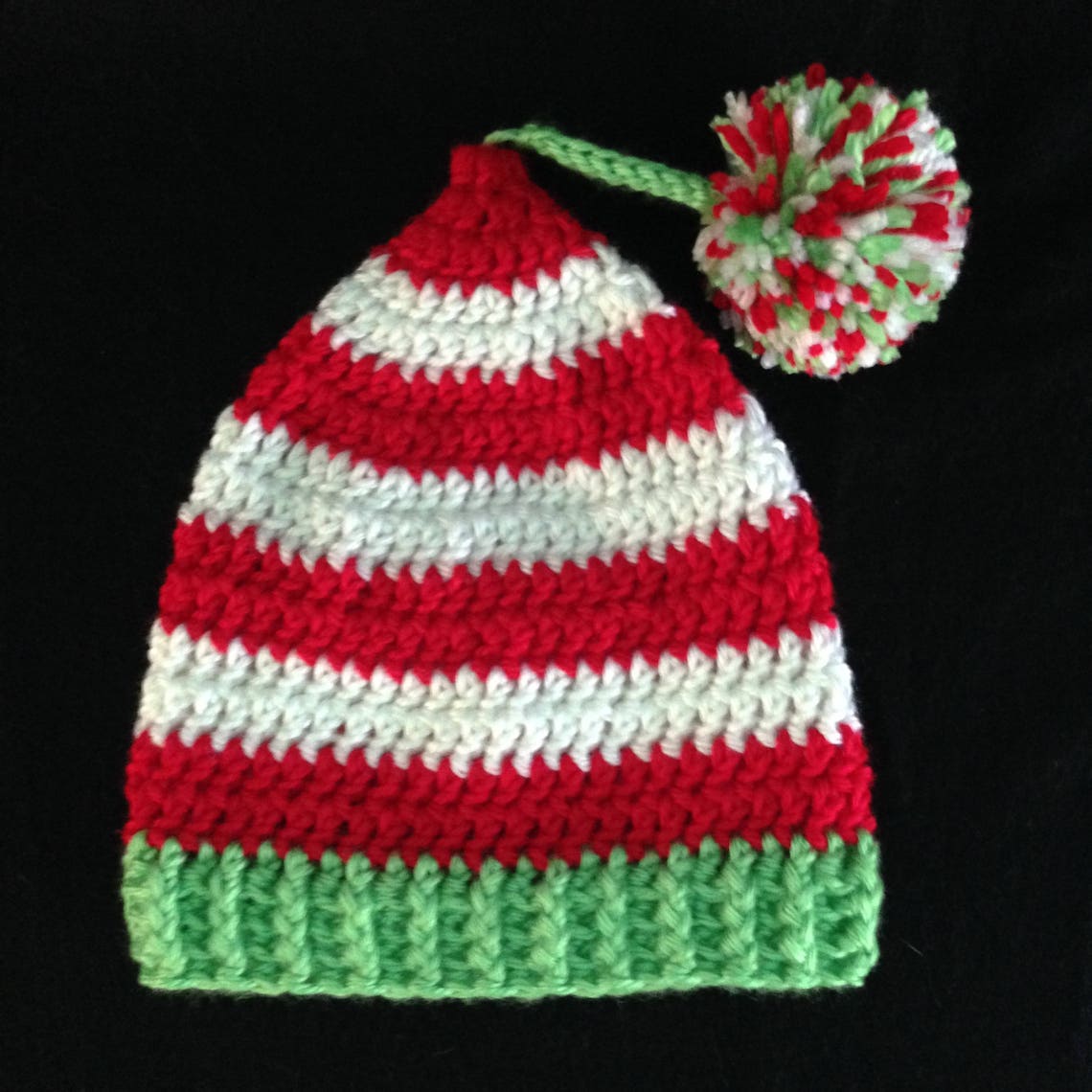 Crochet PATTERN - Baby Elf Hat and Diaper Cover Outfit, Baby Christmas ...