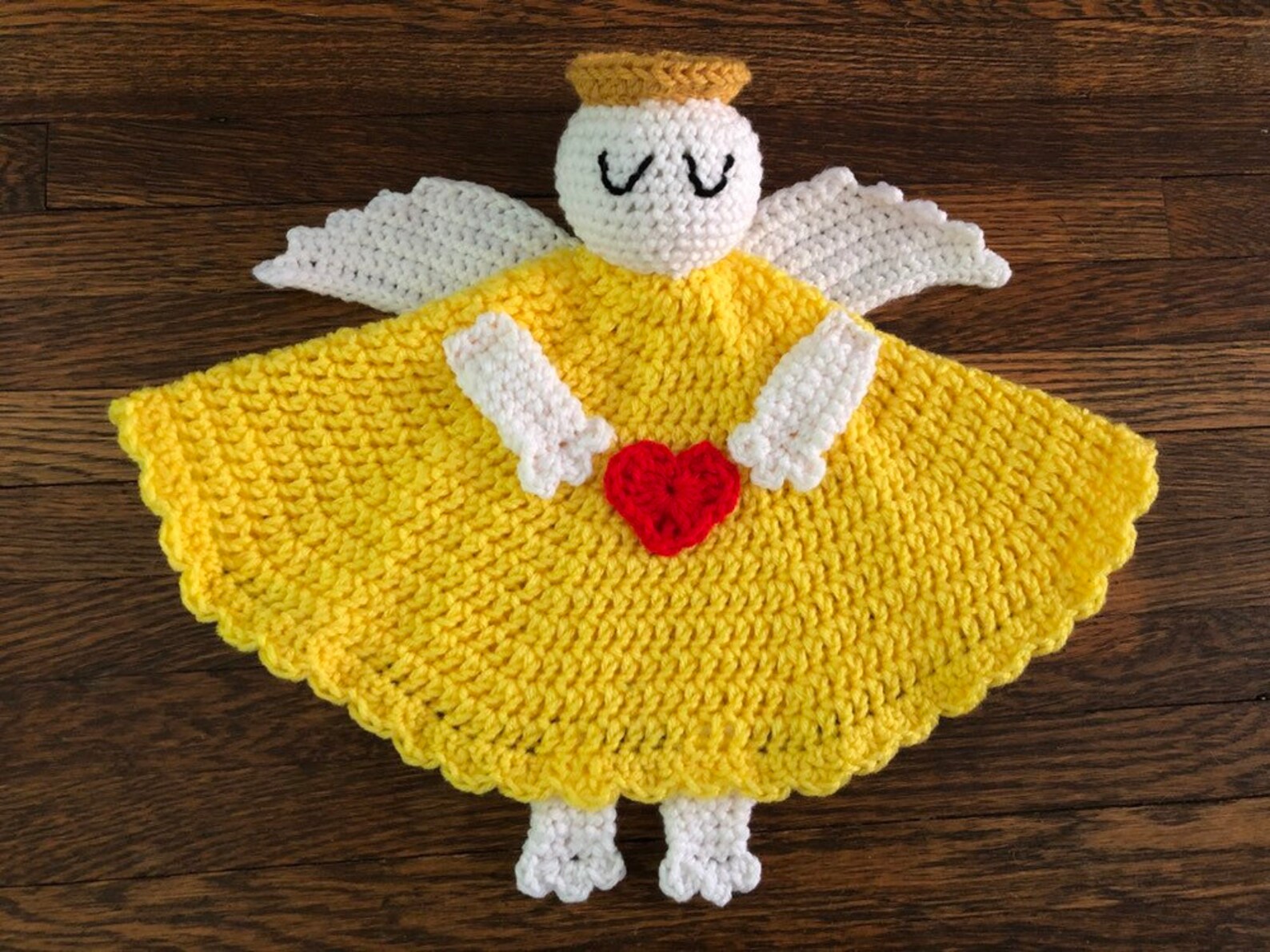 Crochet PATTERN Angel Lovey Security Blanket Angel Doll | Etsy