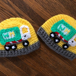 Crochet PATTERN for Garbage Truck Hat; Waste Management Truck Beanie ...