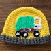 Garbage Truck Beanie Hat, Yellow Waste Management Truck Hat, Toddler ...