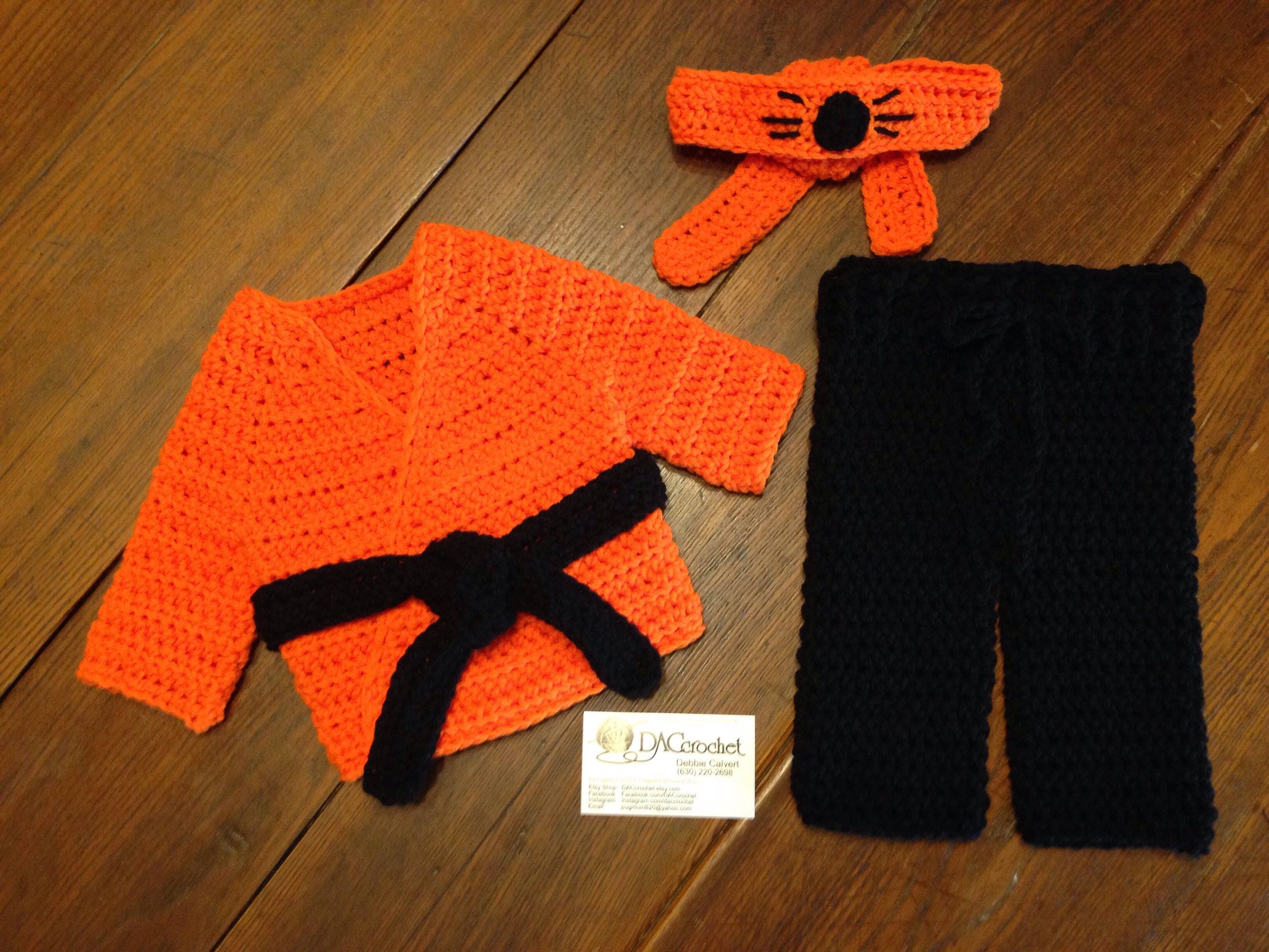 Crochet PATTERN Karate Uniform Outfit Ghi Martial Arts | Etsy