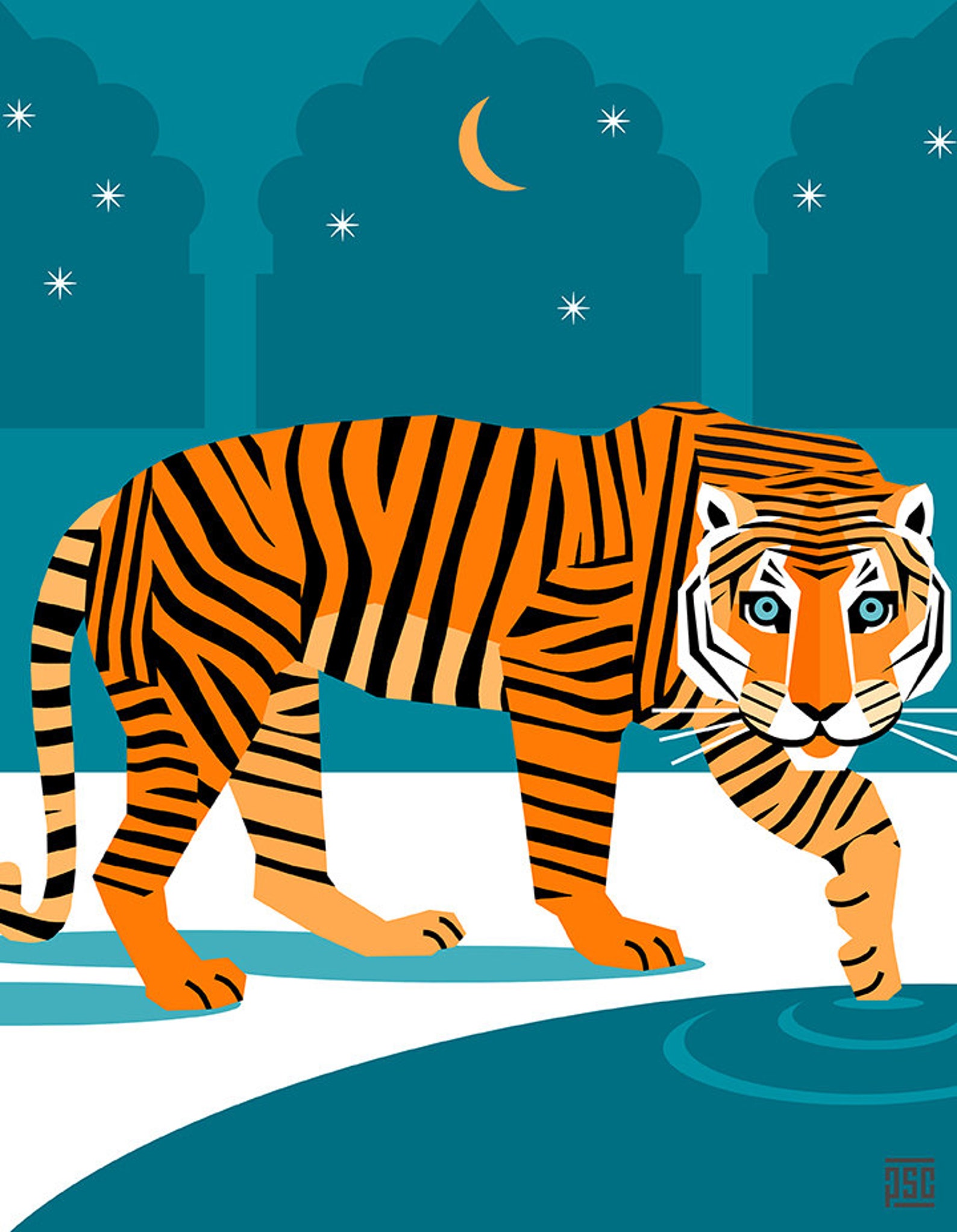 Tyson TIGER Art Print Small 8x10 & Medium 11x14 - Etsy