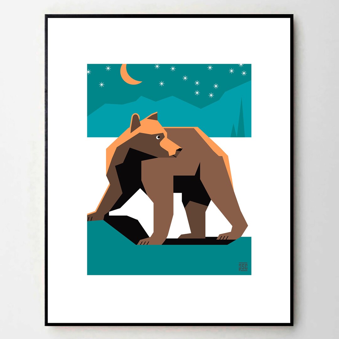 Braxton Bear Children's Animal Giclée Art Prints 8x10 or 11x14 Quality ...