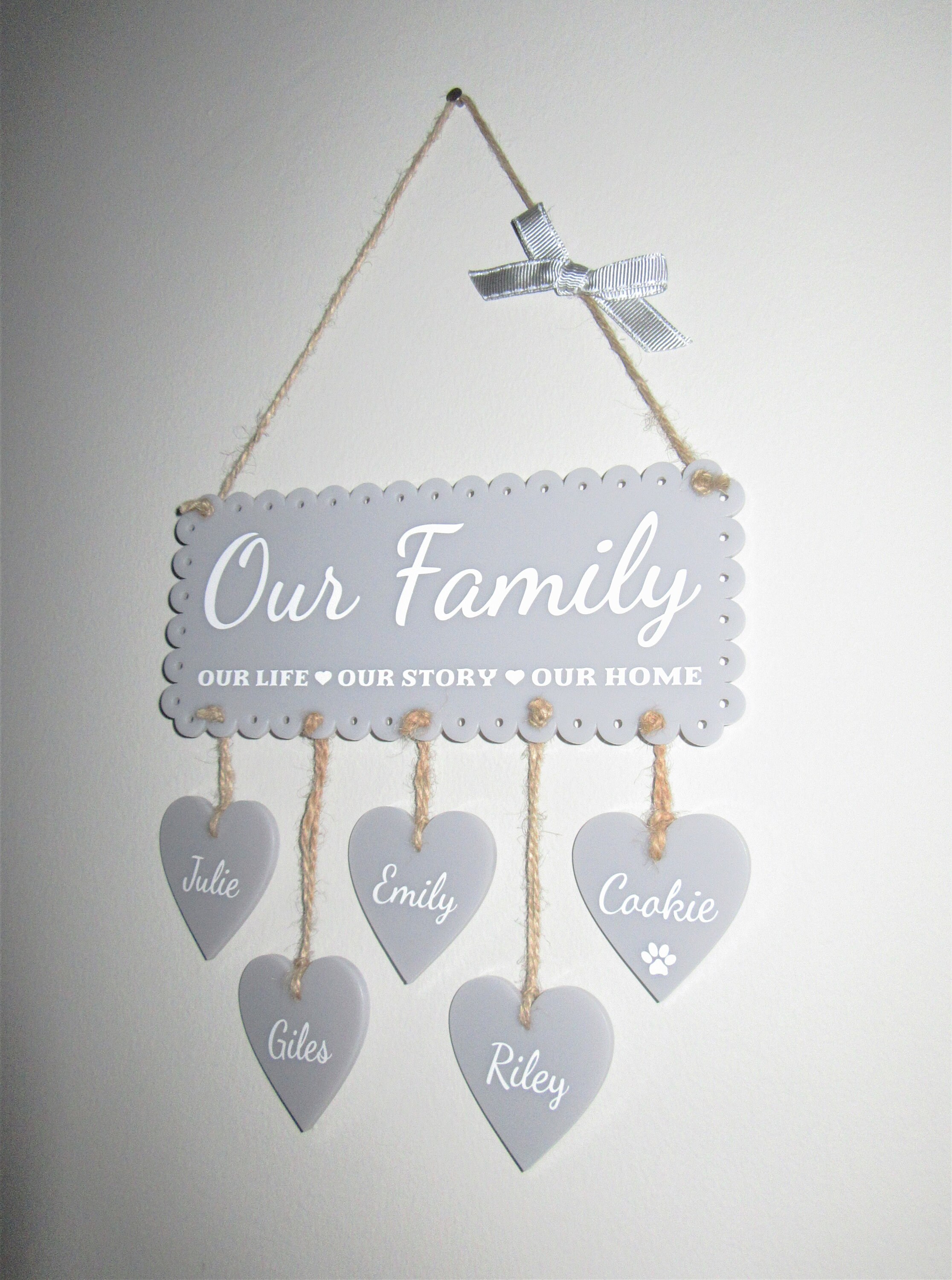 Personalised Family Plaque. Our Family. Our Life Our Story | Etsy