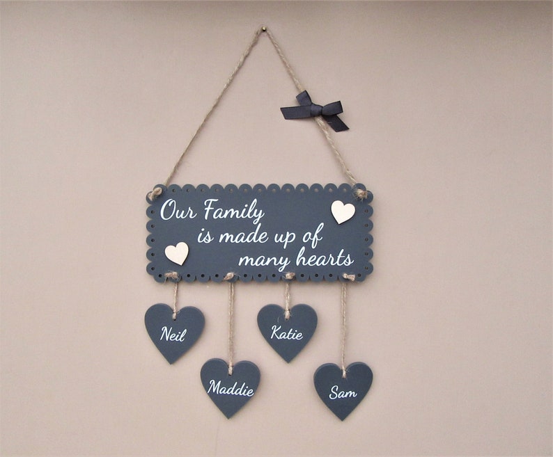 Personalised Family Plaque. our Family is Made up of - Etsy UK