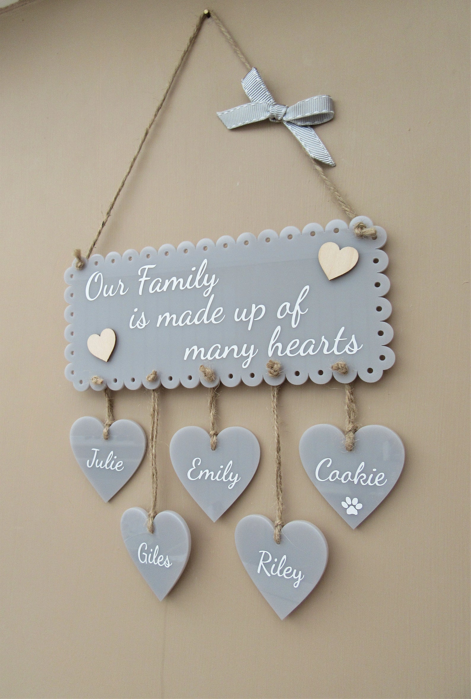 Personalised Family Plaque. our Family is Made up of - Etsy UK