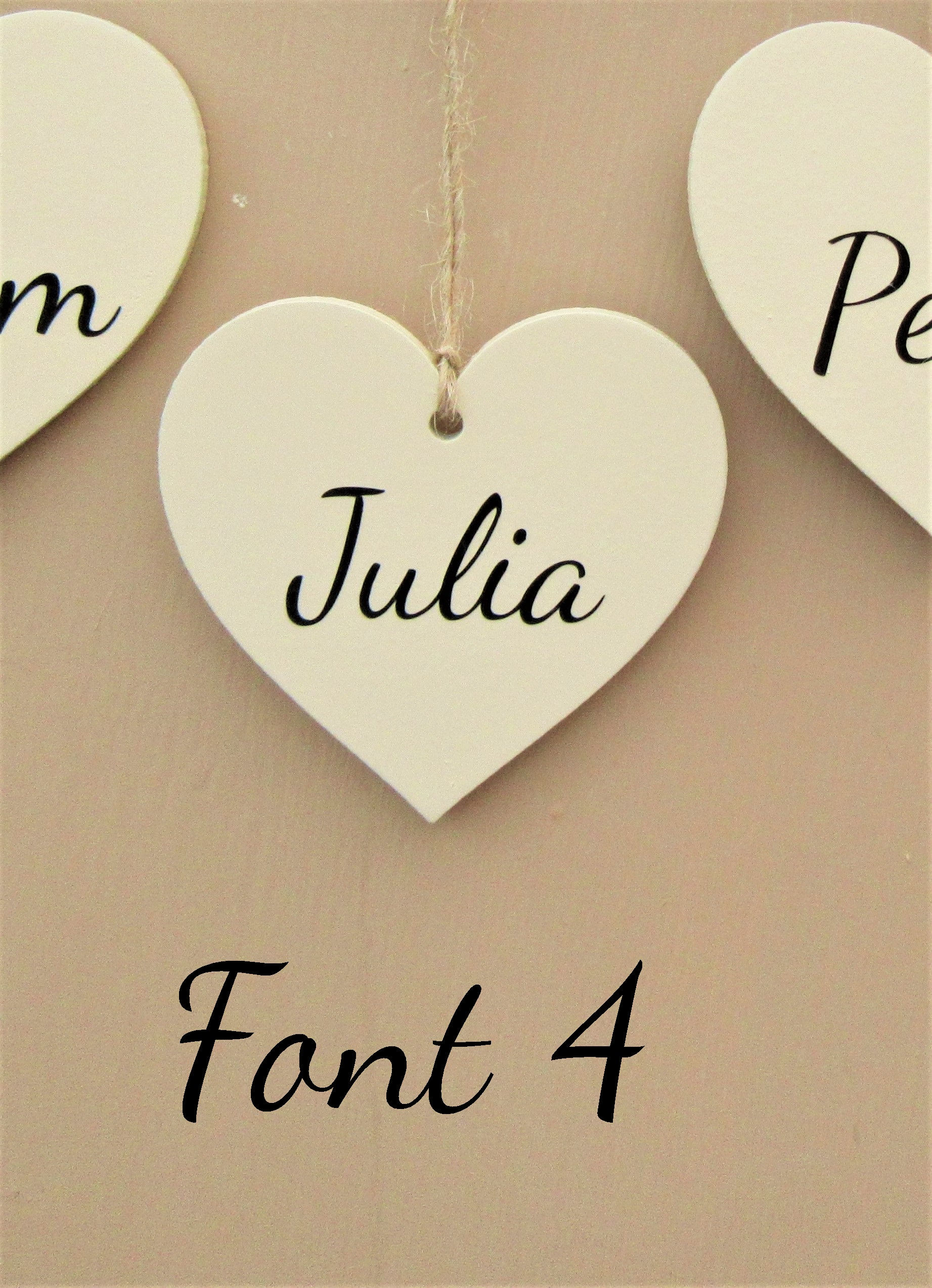 Hanging Hearts for Jules Handmade Gifts Plaques. 5cm Add on Hearts. 7 ...
