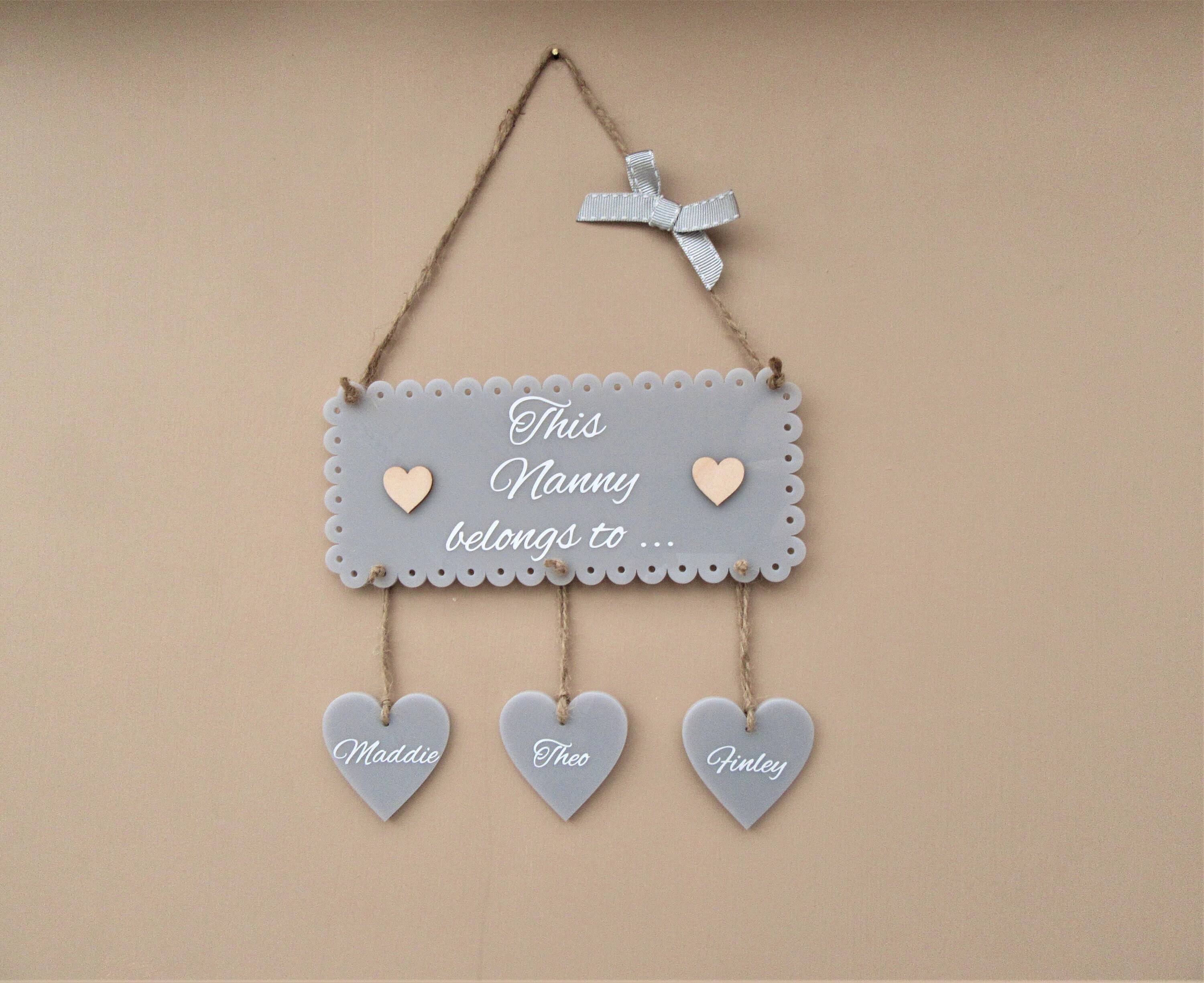 Personalised Nanny Sign this Nanny Belongs To - Etsy UK