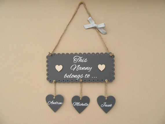 Personalised Nanny Sign this Nanny Belongs To - Etsy