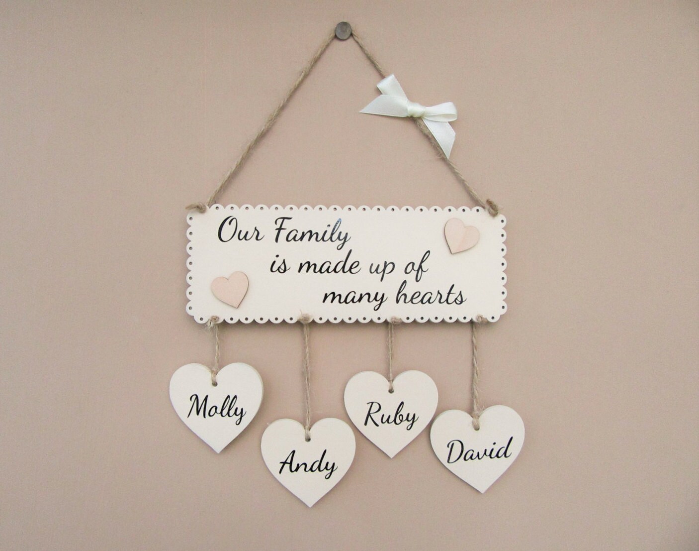 Personalised Family plaque. Our Family is made up of | Etsy