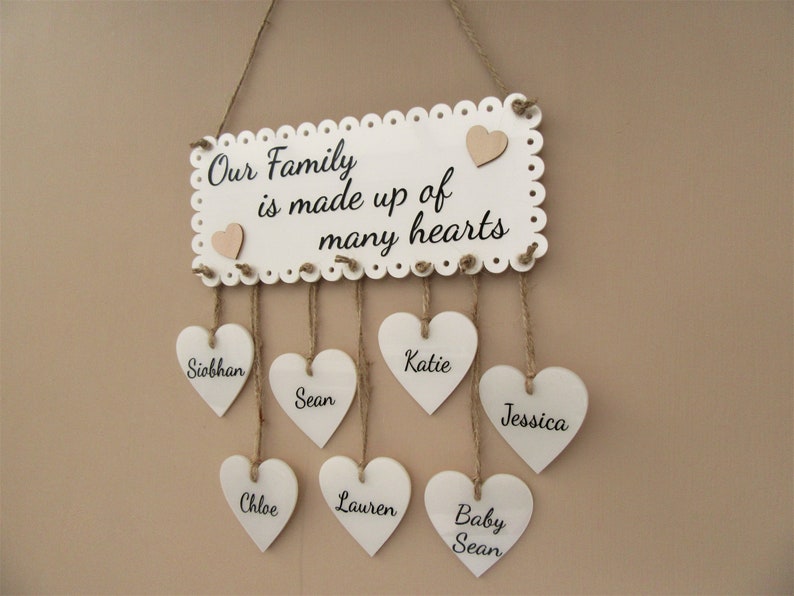 Personalised Family Plaque. our Family is Made up of - Etsy UK