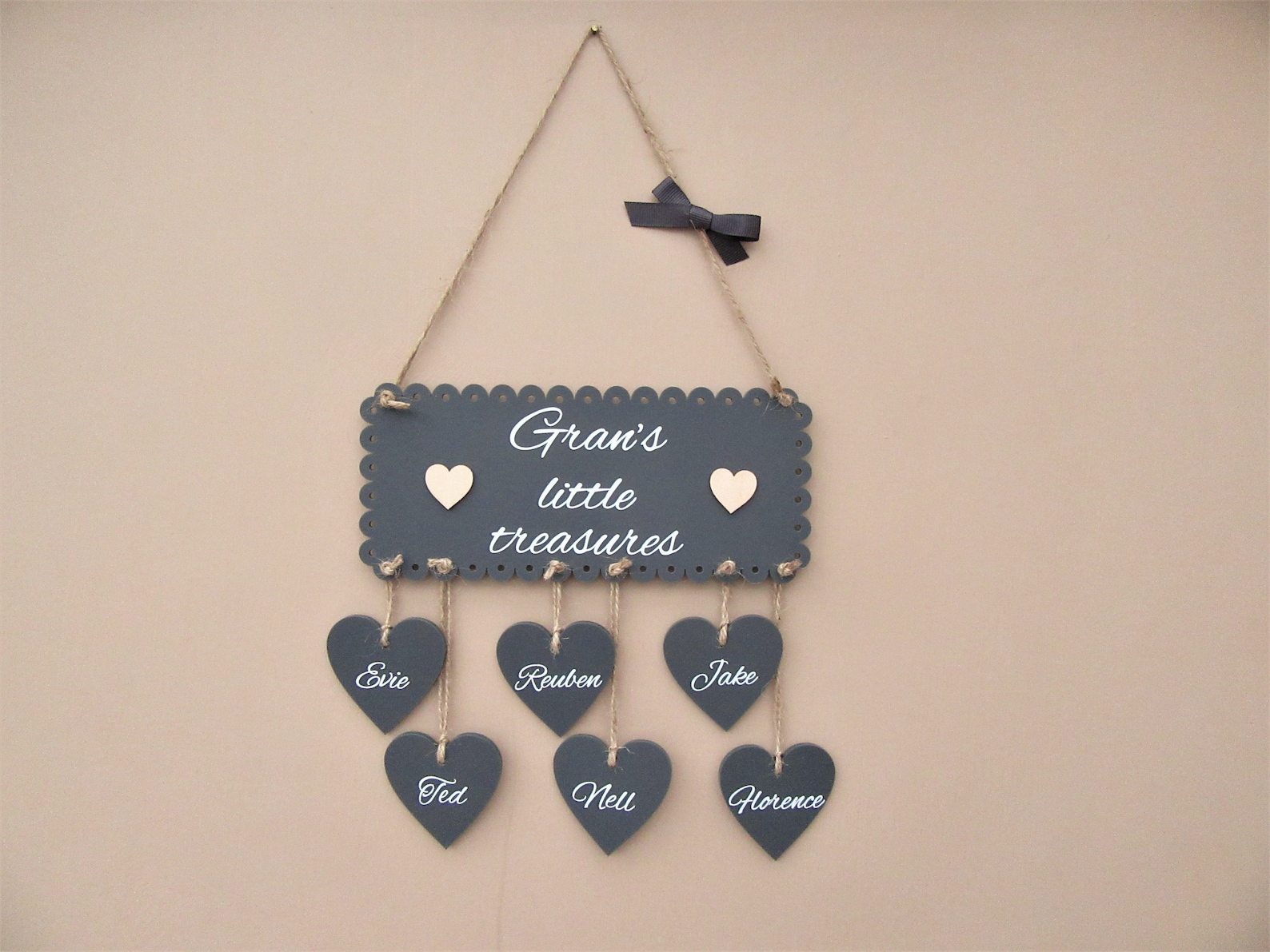 Personalised Grandchildren Sign "grandma's Little Treasures" Gran ...